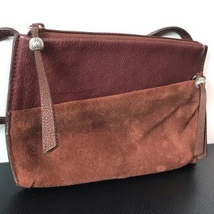 Brighton | Bags | Brighton Russet Brown Leather Suede Mini Crossover ...